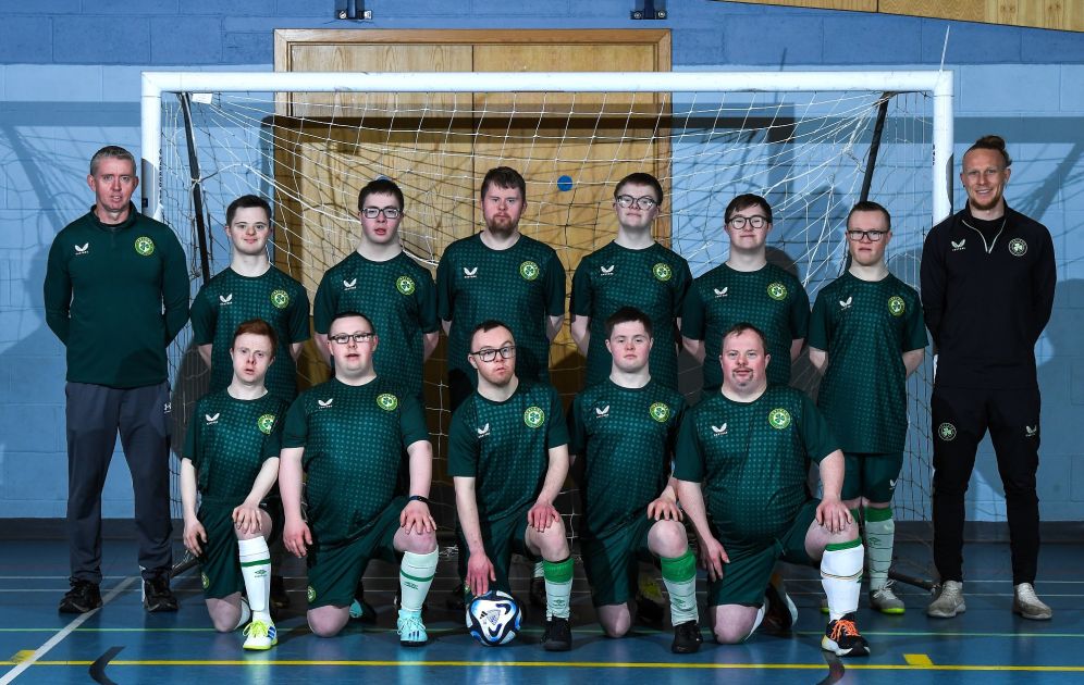 Football Association of Ireland | Down Syndrome Futsal Squad putting ...